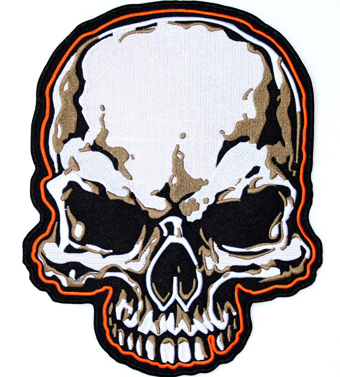 Camo Skull Patch 10" | Skeleton Realistic Metal Half Skull | Embroider ...