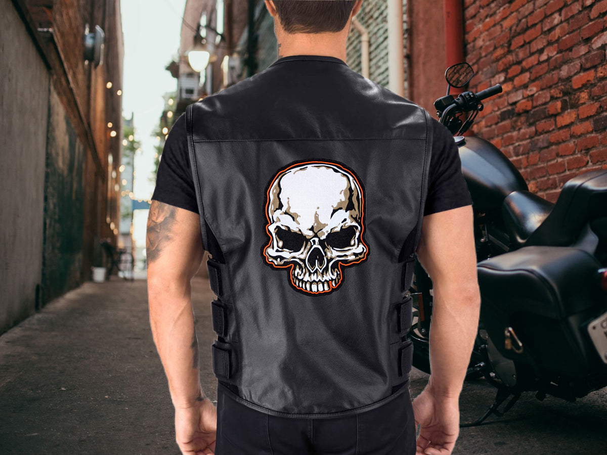 Camo Skull Patch 10" | Skeleton Realistic Metal Half Skull | Embroider ...