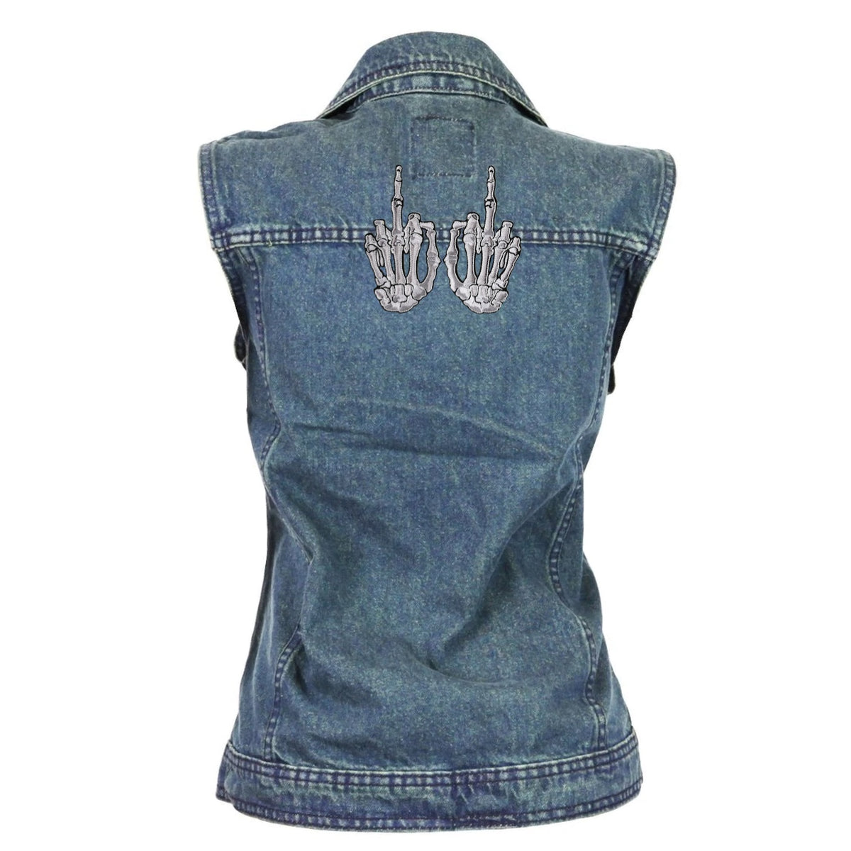 2pc Middle Finger Patches 5" | Realistic Skeleton Hand Patch | Small E ...