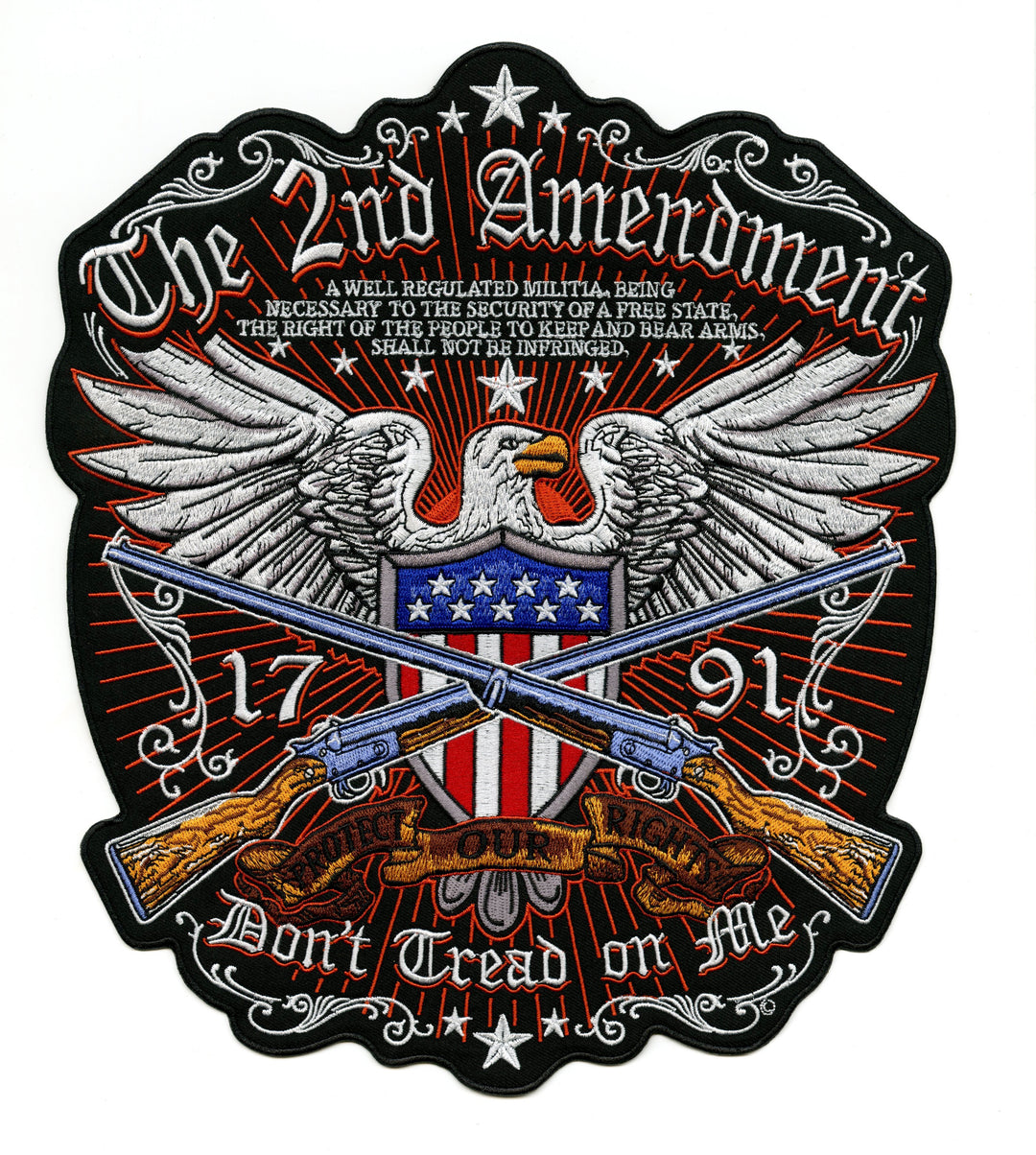 2nd Amendment Eagle Patch | "Don't Tread On Me" Patriotic Military | E ...