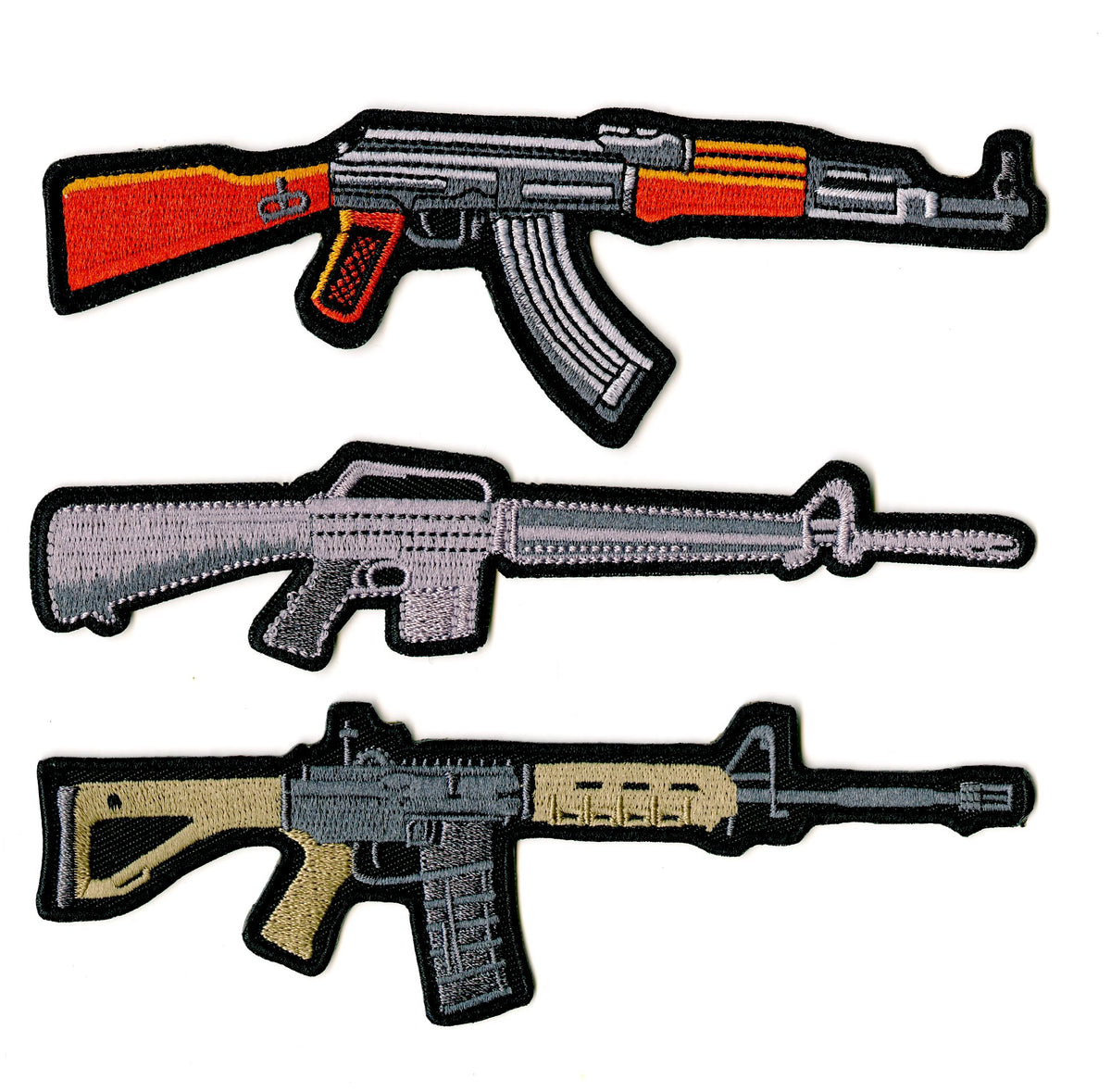 Assault Rifle Patches 4.5" | Military Guns M4 AK47 M16 Embroidered Pat ...