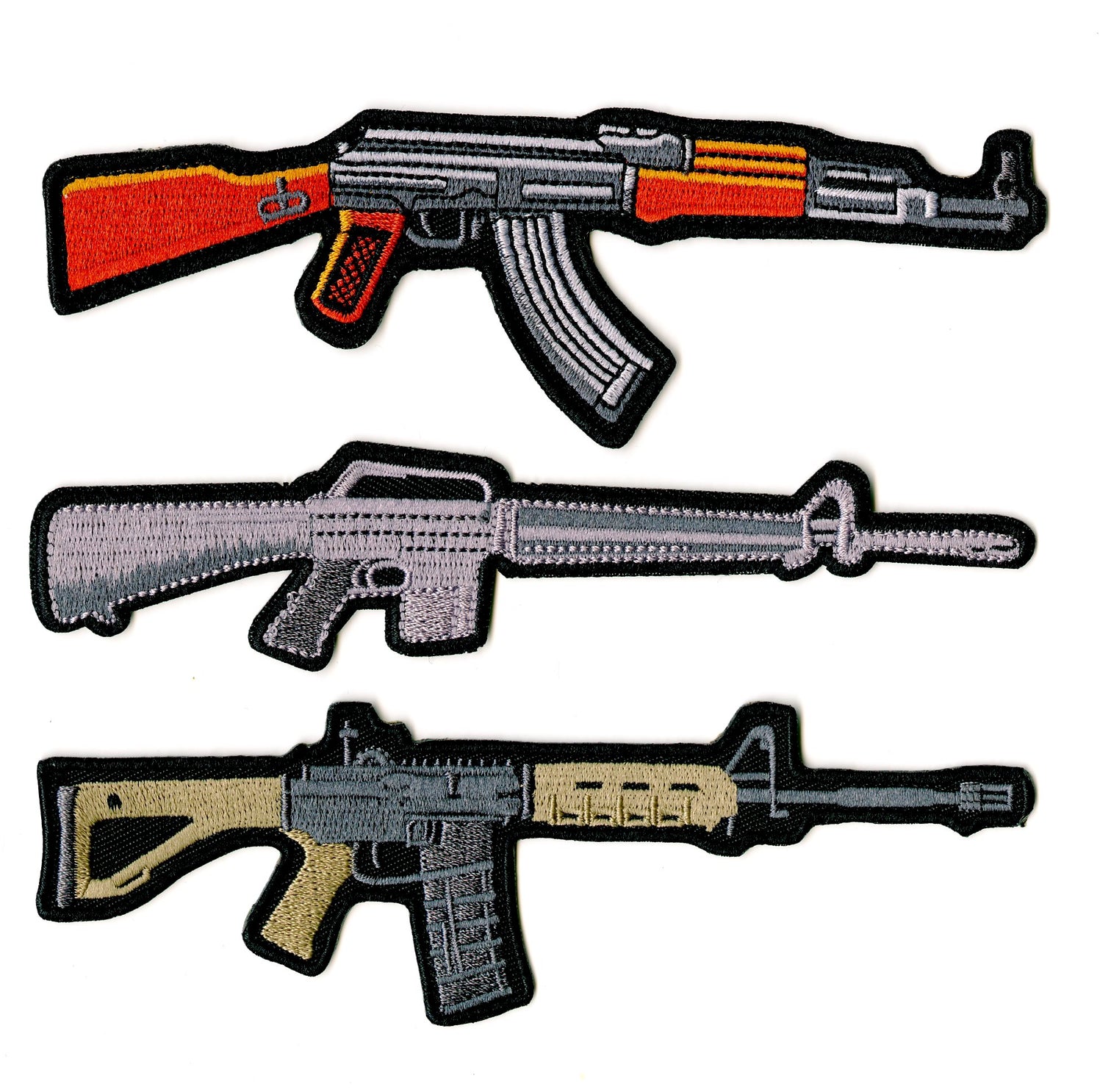 Assault Rifle Patches 4.5" | Military Guns M4 AK47 M16 Embroidered Pat ...