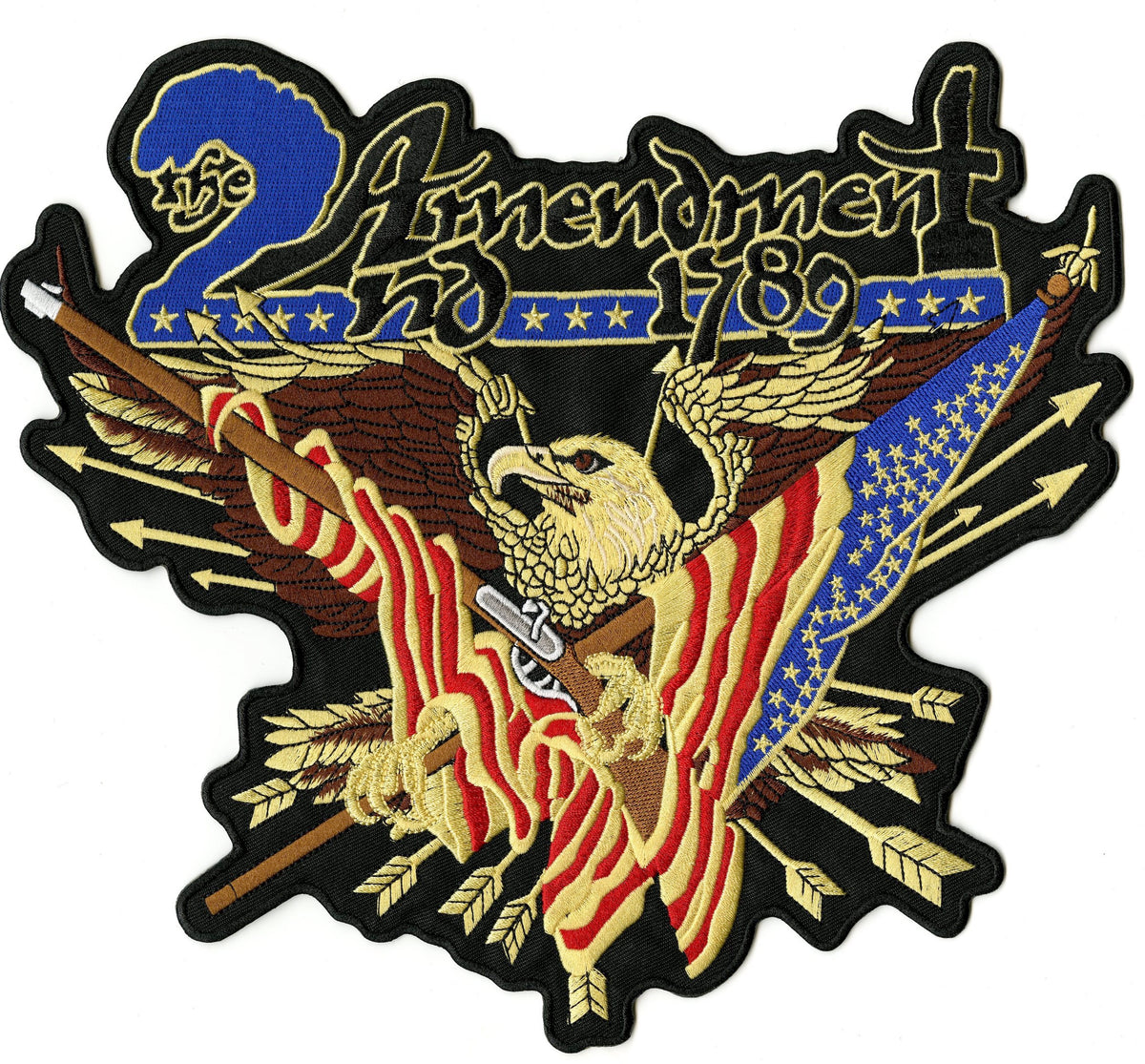 2nd Amendment Eagle Patch | Vintage 1789 Patriotic | Embroidered Iron ...
